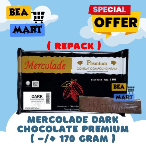 Jual Mercolade Premium DARK Chocolate Compound 170gr | Coklat Batangan ...