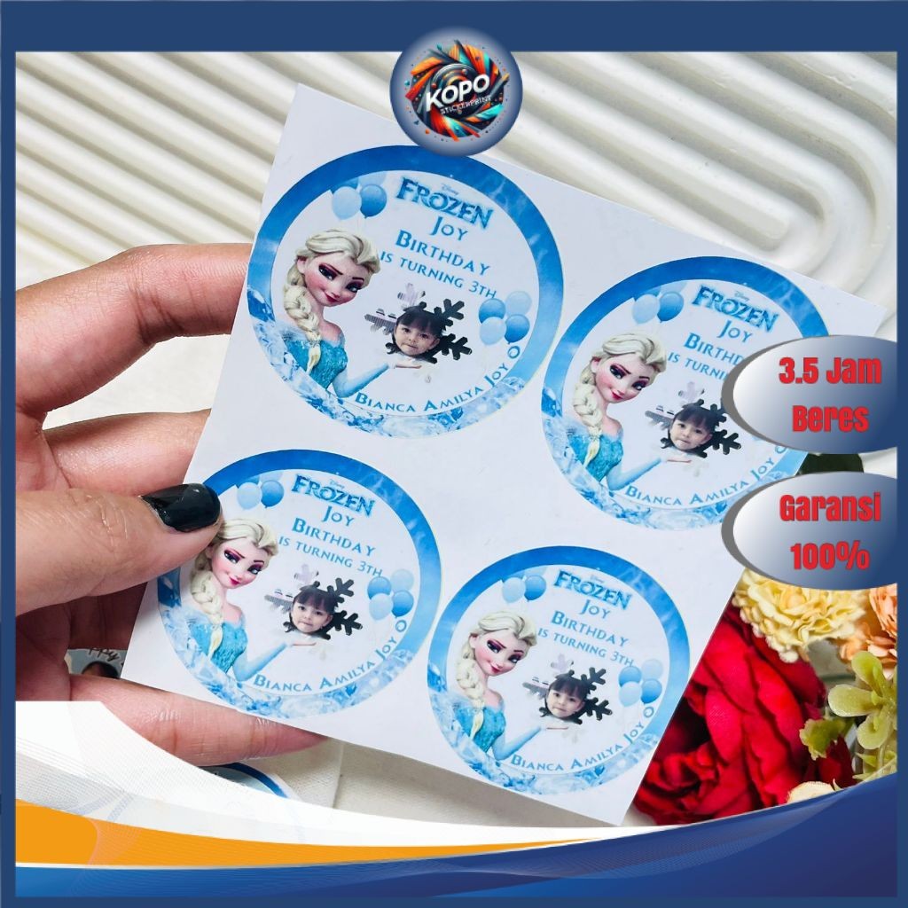 Jual KOPO Sticker Undangan Ulang Tahun Anak Label Stiker Happy Birthday ...