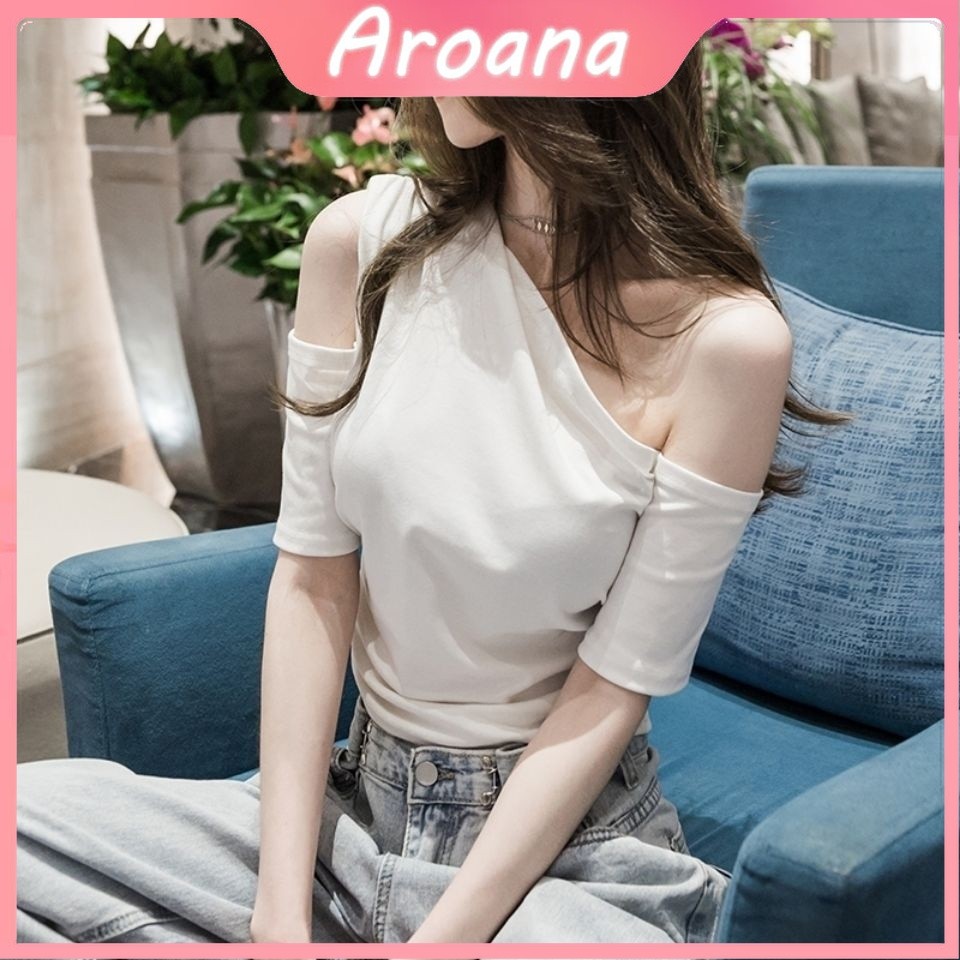 Jual [ COD ] Aroana Lengan pendek 2023 wanita baru net merah ins atasan ...