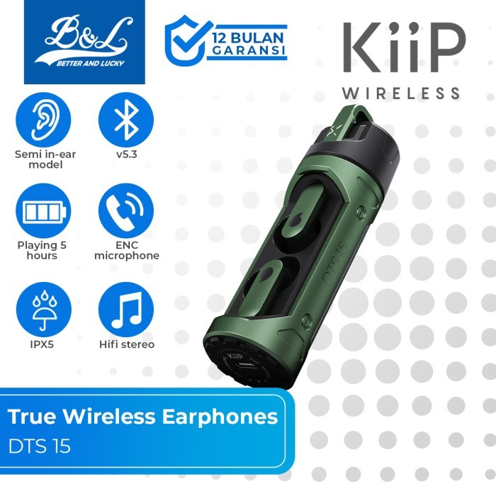 Jual KiiP Wireless DTS15 TWS True Wireless Earphone Bluetooth 5.3 ...