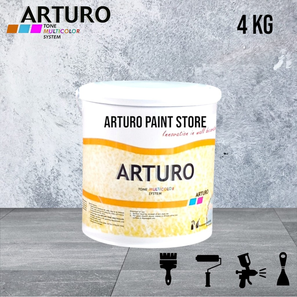 Jual ARTURO Type ES ASDN Galon 4kg 01 02 12 14 16 FG 118 LC 35 Cat Texture Tone Flakes Tekstur ...