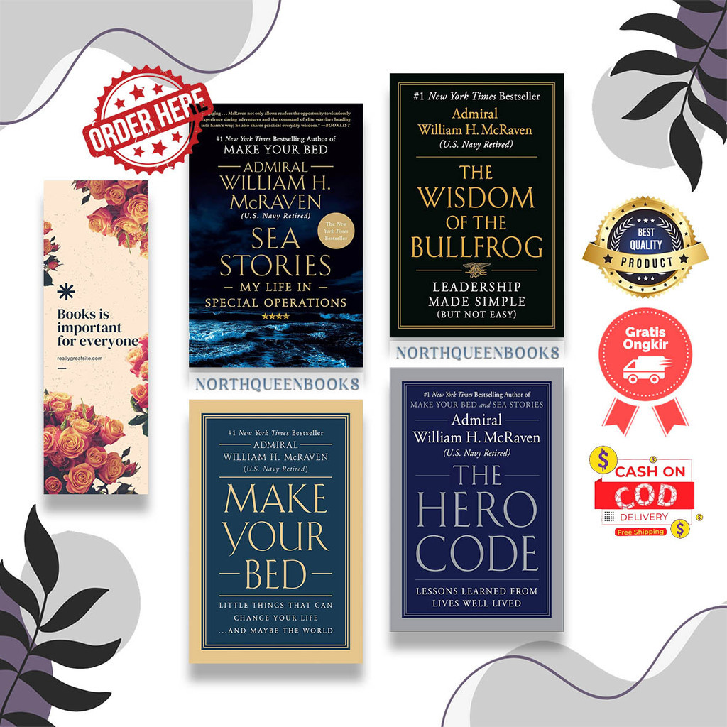 Jual The Wisdom of the Bullfrog - Make Your Bed - Sea Stories - The Hero Code By Admiral William ...