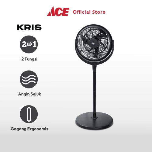 Jual Kris 12 Inci Kipas Angin Berdiri 2 In 1 15750 - Hitam Standing Fan ...