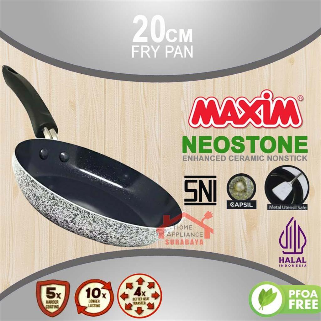 Jual MAXIM Neostone Frypan Teflon 20CM - Panci Fry Pan 20 CM Anti ...