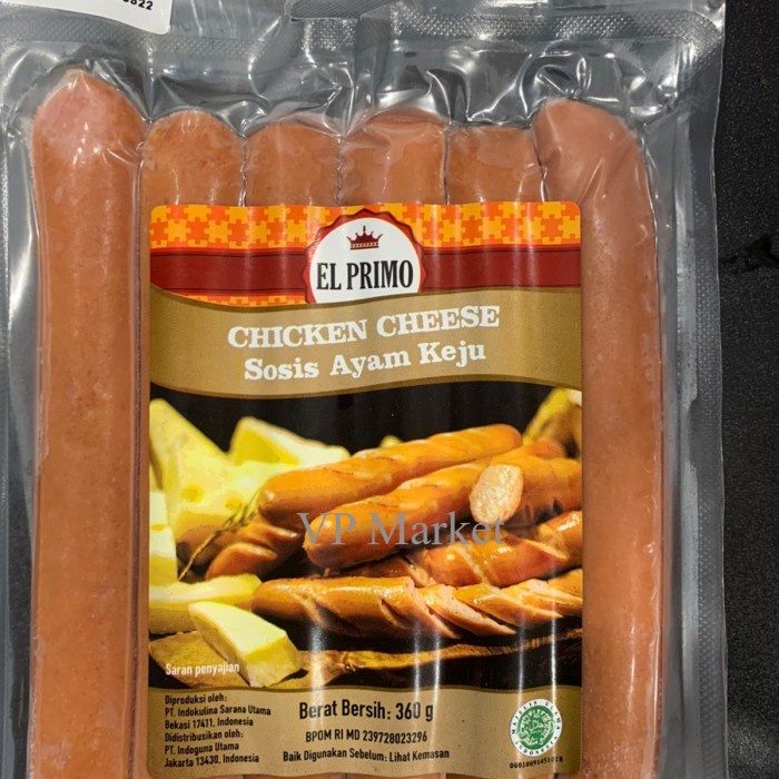 Jual Sosis Chicken Cheese El-Primo | Sosis Ayam Keju Indomaret | Shopee ...
