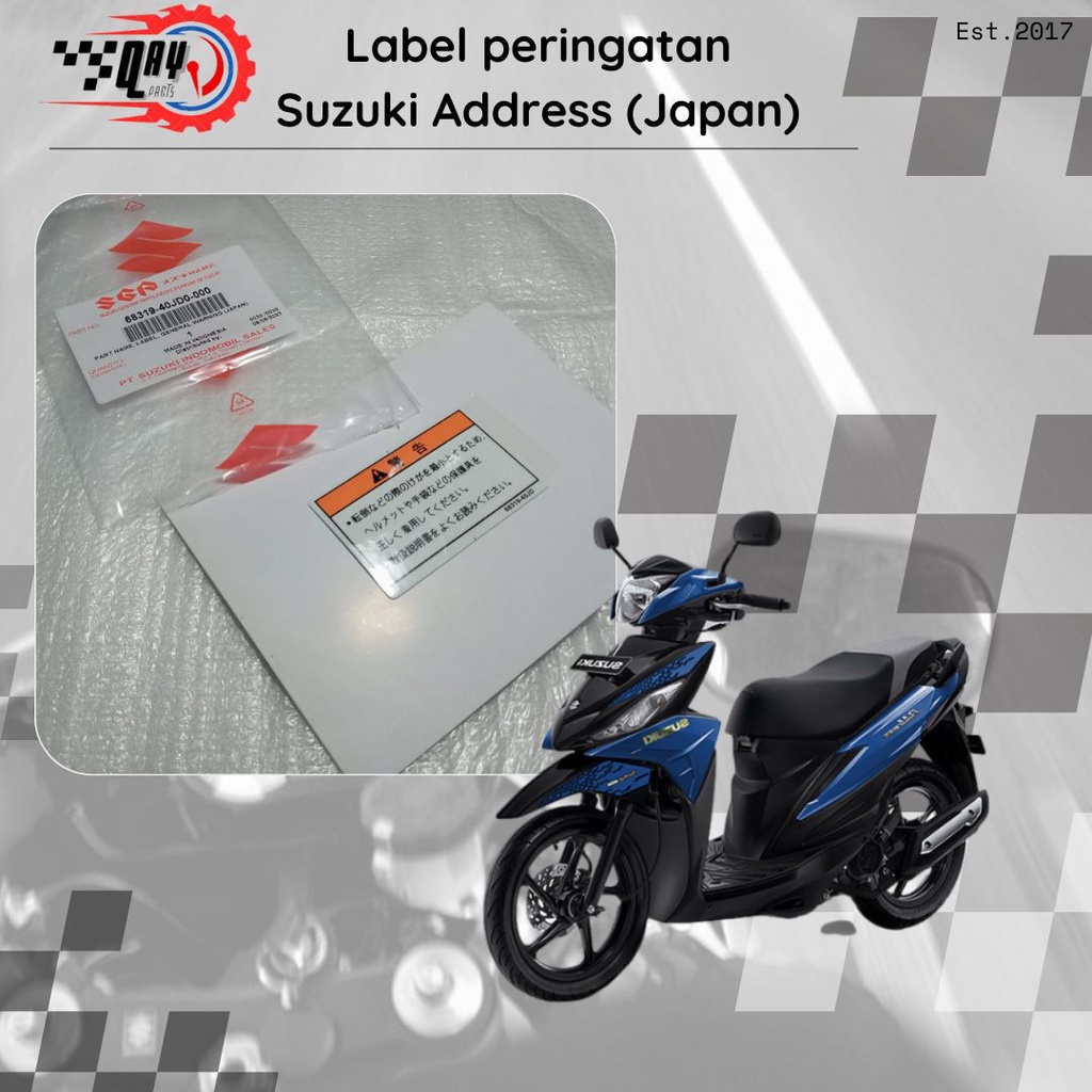 Jual Label Peringatan Suzuki Address Japan | Shopee Indonesia