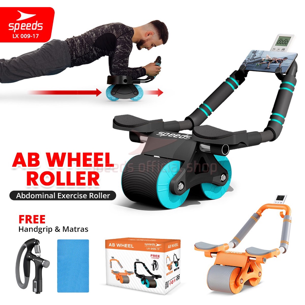Jual SPEEDS Ab Roller Automatic Rebound Fitness Ab Wheel 2 Roda ...