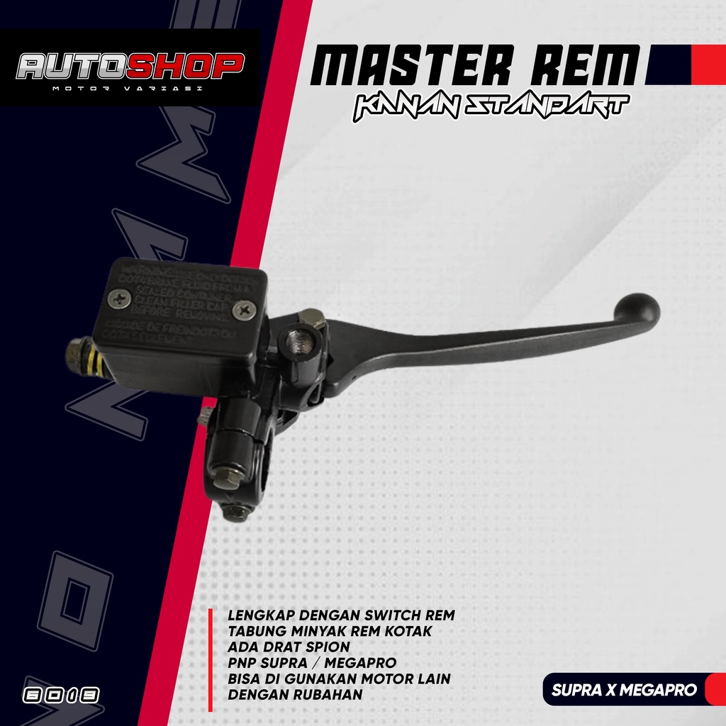 Jual Handle Master Rem Kanan SUPRA X MEGAPRO Model Standart Variasi ...