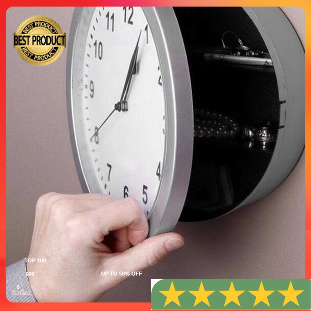 Jual MIZHI Jam Dinding Besar Bulat Vintage 25cm with Hidden Storage Box ...