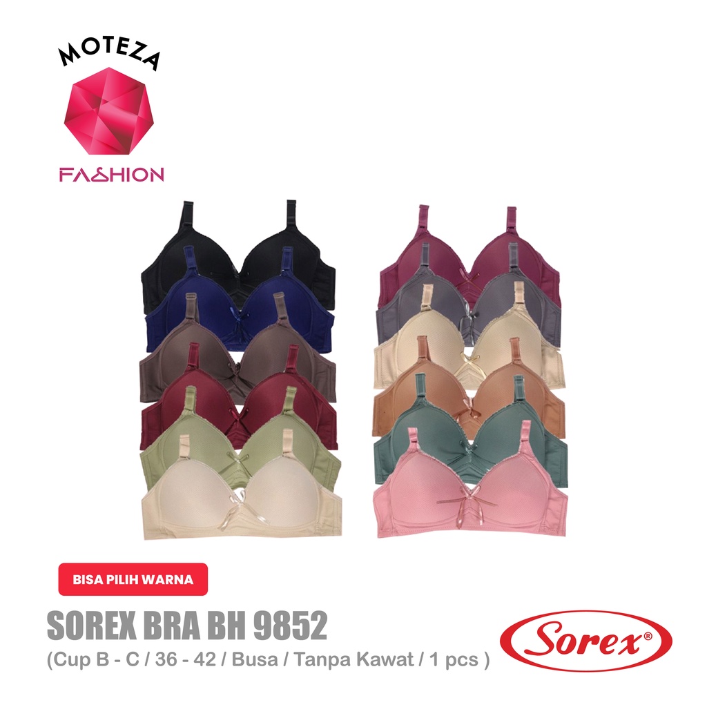 Jual Sorex 9852 Bra BH Tanpa Kawat Busa Extra Comfort Cup B - C Besar Kait 2 | Shopee Indonesia