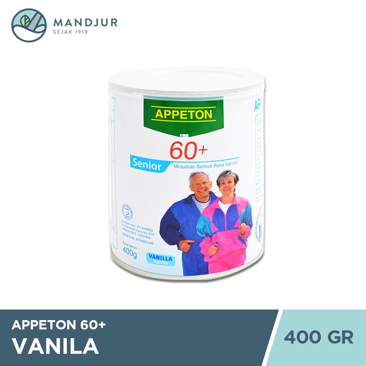 Jual Appeton 60+ Vanilla 400 gr - Susu Penambah Nutrisi Lansia | Shopee ...
