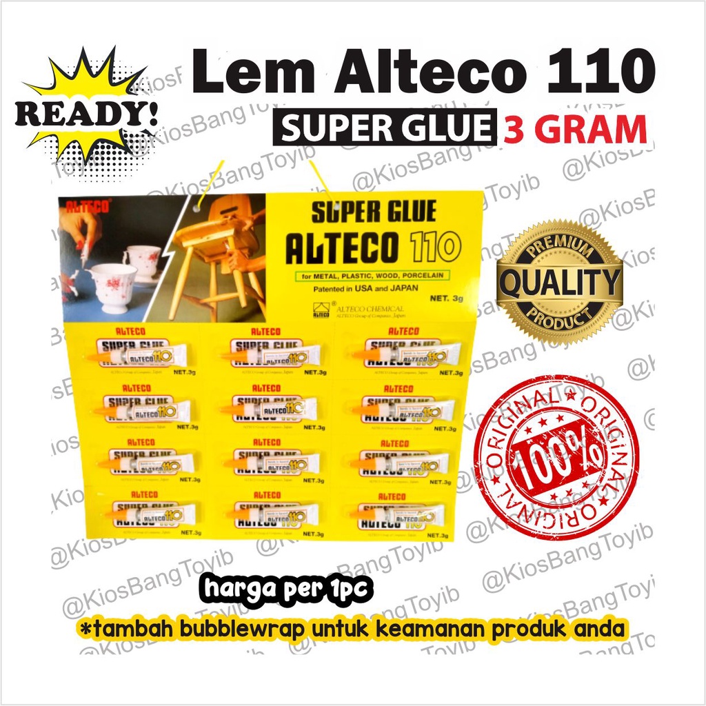 Jual Lem Super Glue ALTECO 110 (3gram) | Shopee Indonesia