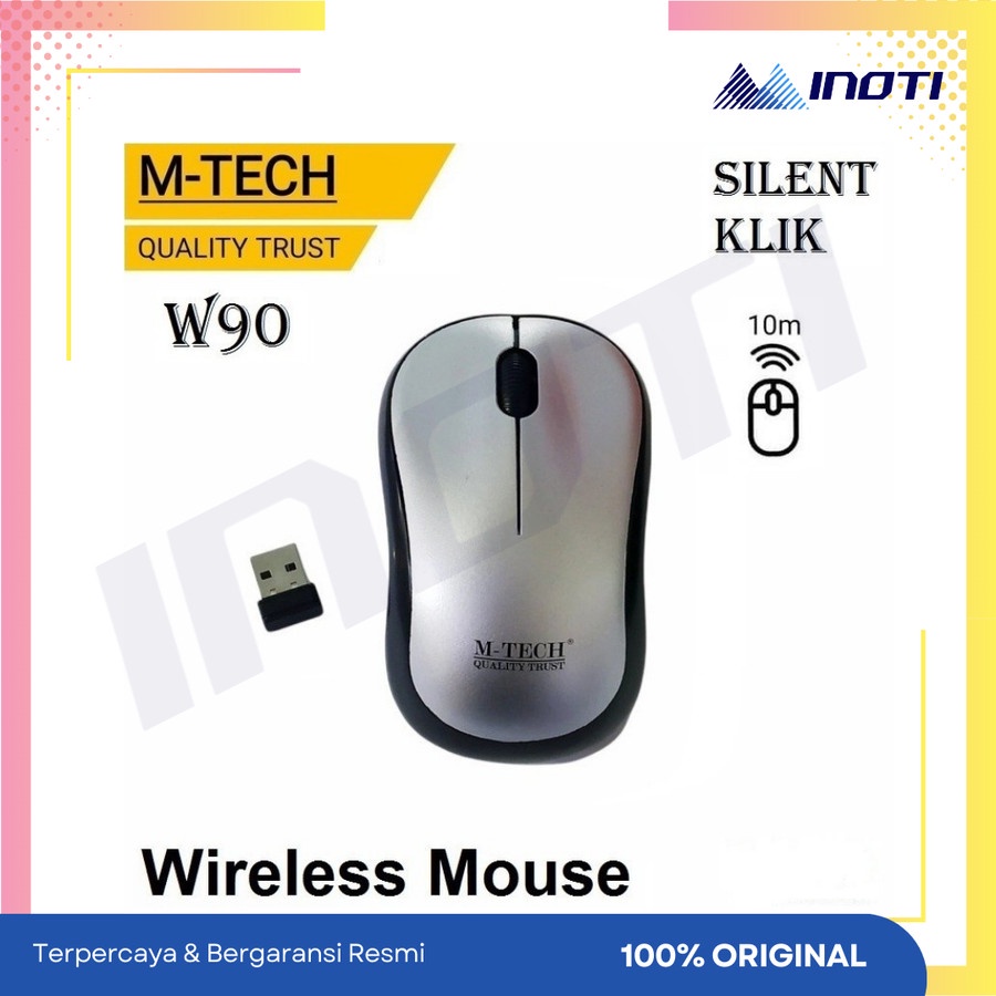 Jual Mouse Wireless Murah M-Tech W90 elegan 2.4GHz | Shopee Indonesia