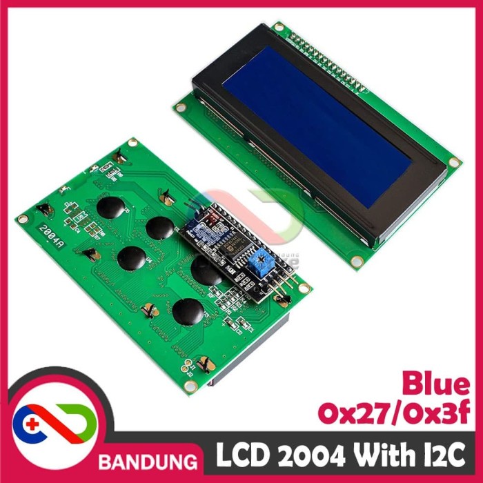 Jual LCD CHARACTER 20X4 2004 5V BLUE BACKLIGHT MODULE + I2C MODULE ...