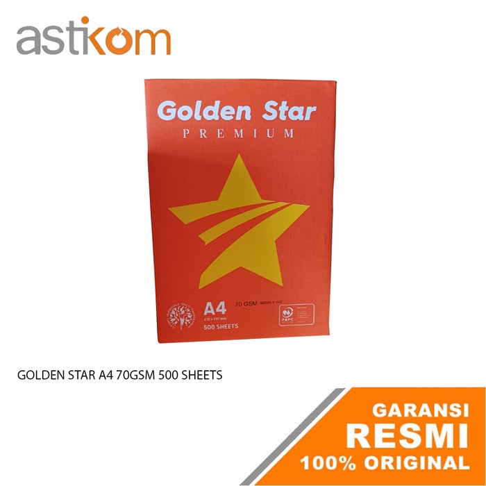 Jual Kertas HVS Golden Star A4 70GSM 1 RIM | Shopee Indonesia