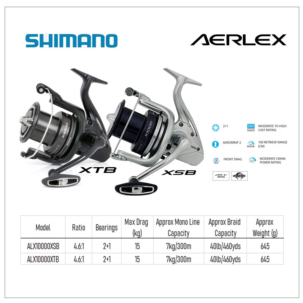Jual Shimano Aerlex 10000 XTB XSB Surf Reel Pasiran | Shopee Indonesia