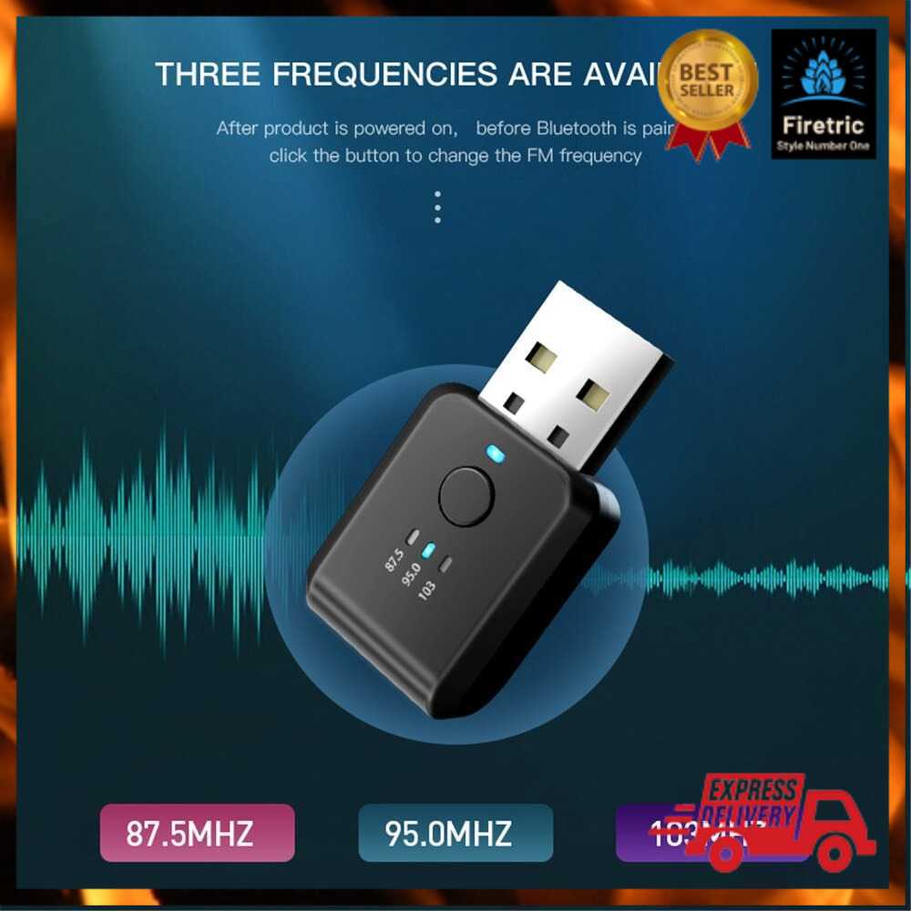 Jual USB Dongle Car Bluetooth 5.1 FM Transmitter Adaptor / Transmitter ...