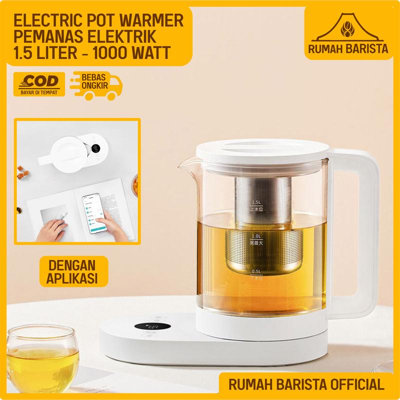 Jual Pemanas Elektrik Dengan Aplikasi Size 1.5L 1000W Filter Kaca Teko ...