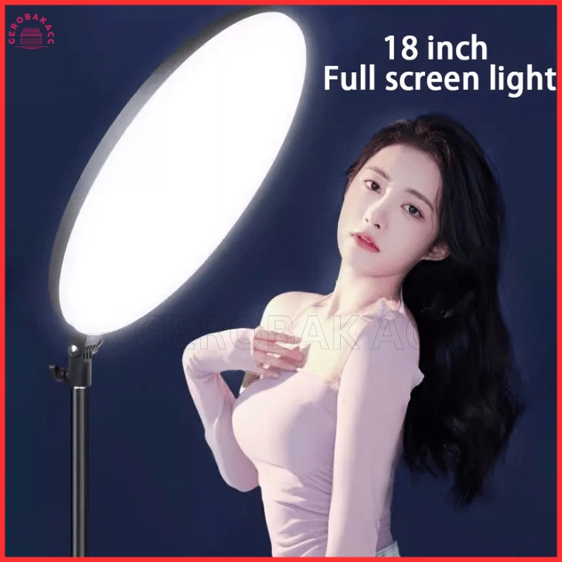 Jual LAMPU FOTOGRAFI MUA LAMPU STUDIO FOTO PF-45 18 INCH 50 WATT CAMERA ...