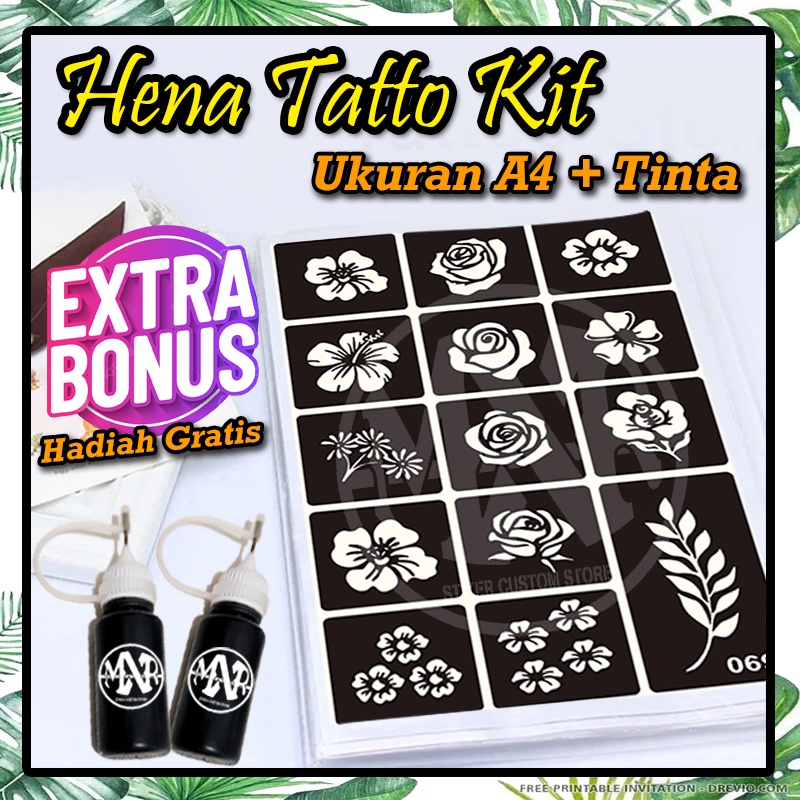 Jual Henna Tato Halal Tahan Lama Bisa Custom Hena Kit 10ml Hena Tatto ...