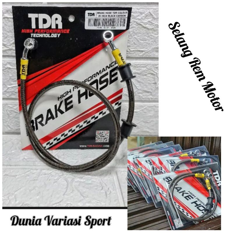 Jual Selang Rem TDR Original Black Carbon/Selang Cakram Universal Semua Motor-X998_RACING ...