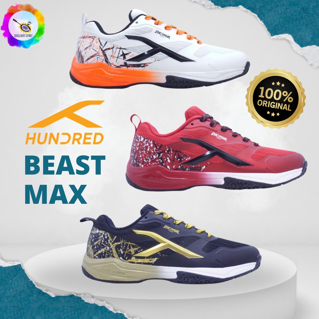 Jual SEPATU BADMINTON HUNDRED BEAST MAX HNDRD BEAST MAX ORIGINAL ...