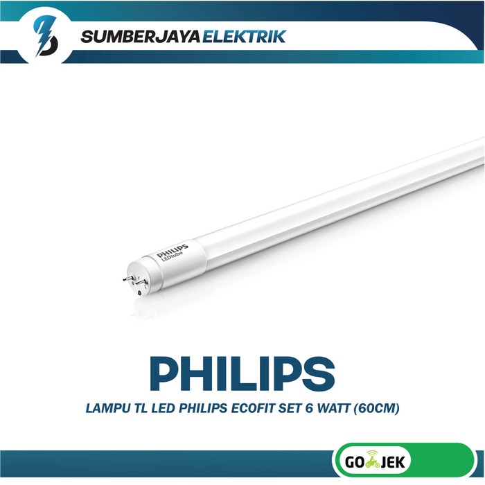 Jual Lampu Philips TL Neon Led Tube T8 Ecofit 8 Watt 600mm Putih - LAMPU | Shopee Indonesia