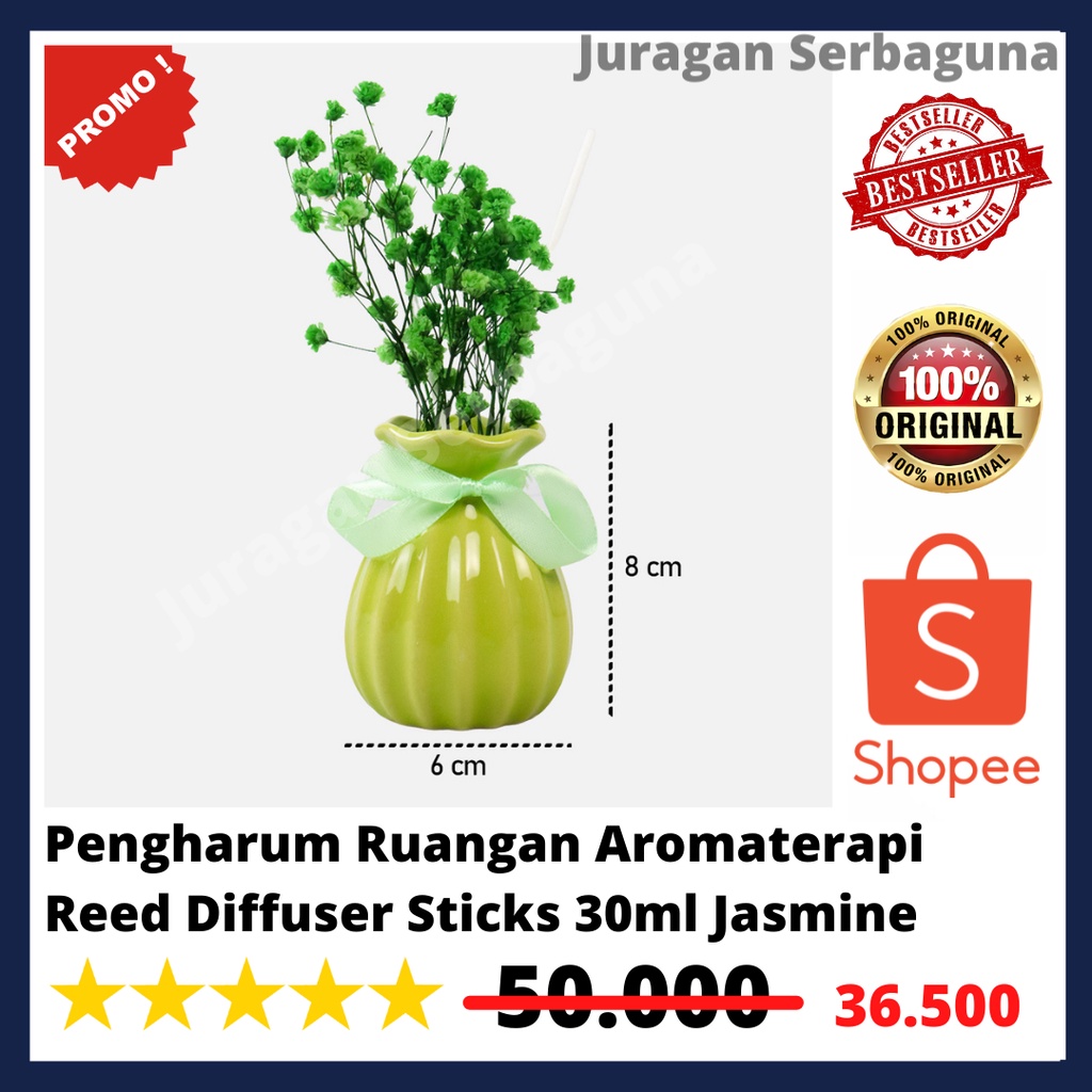 Jual Pengharum Ruangan Aromaterapi Reed Diffuser Rattan Sticks 30ml ...