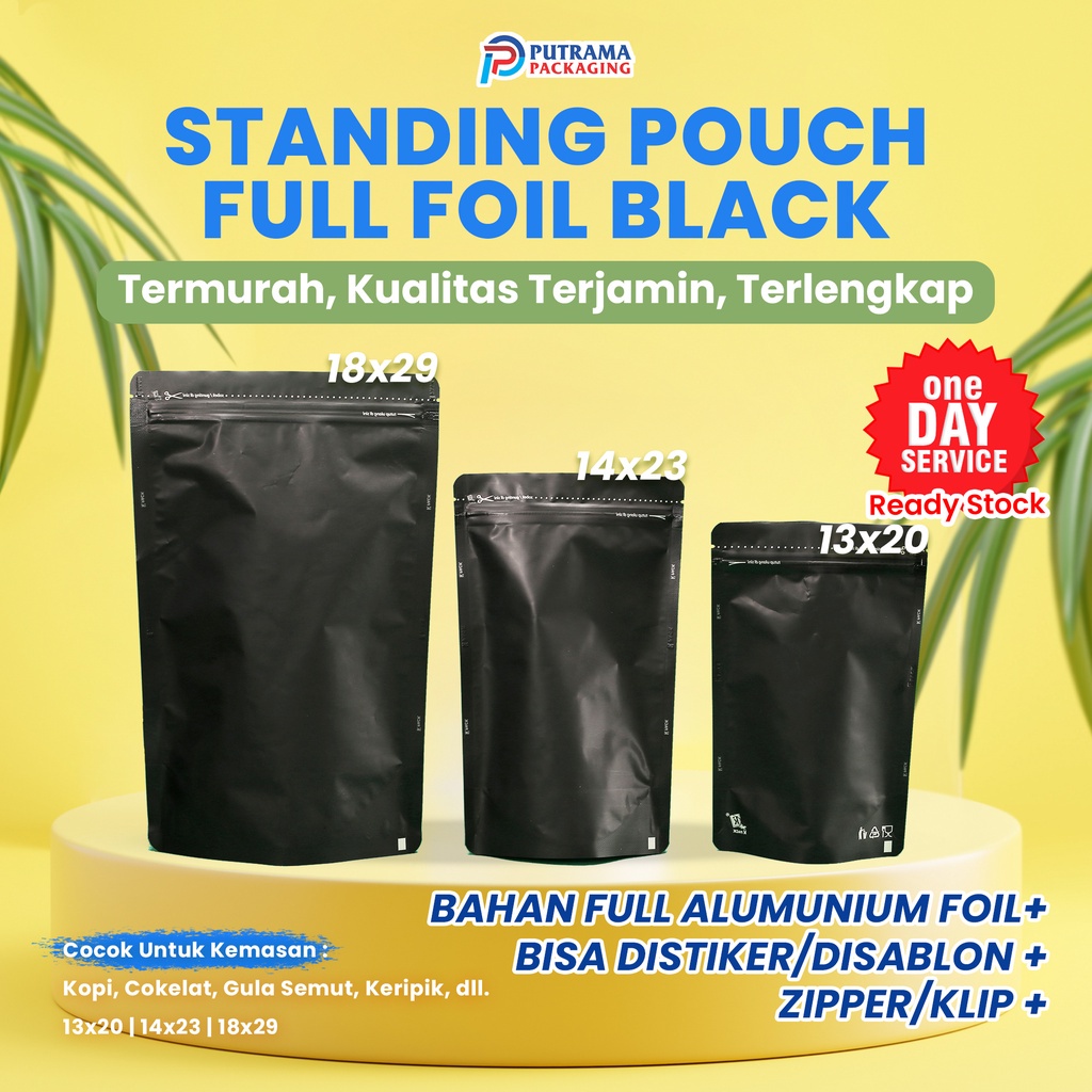 Jual (1 PACK ISI 100 PCS) Kpack Zipper Standing Pouch Alumunium Foil ...