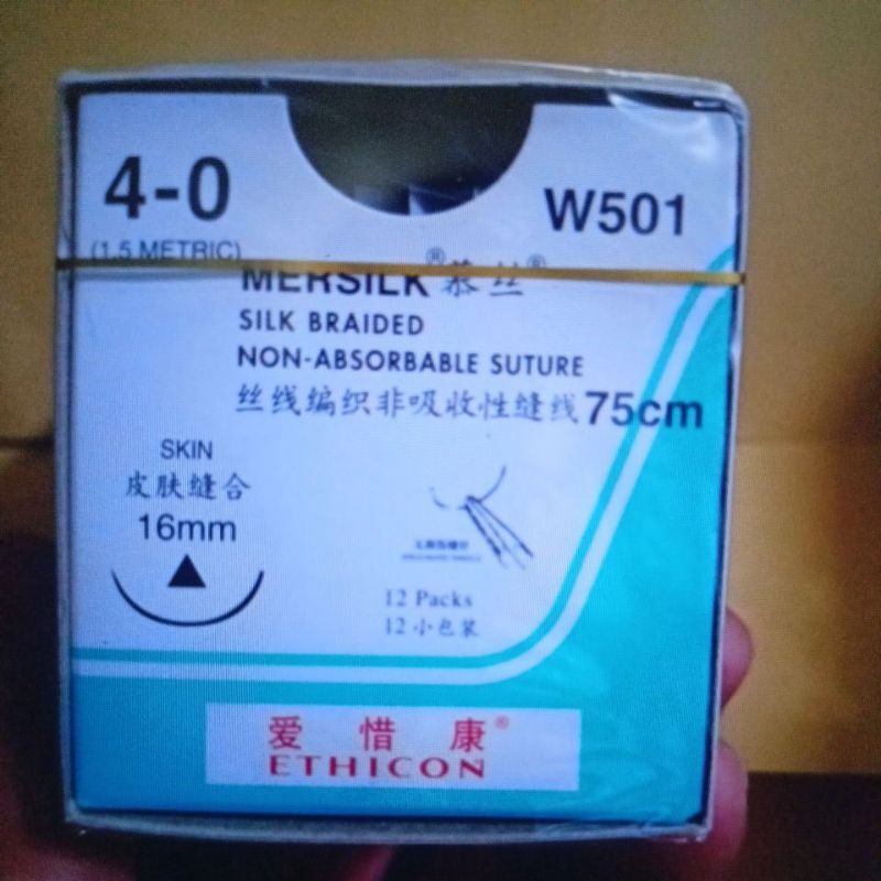 Jual mersilk 4-0 W501 (silk nonabsorbable) | Shopee Indonesia