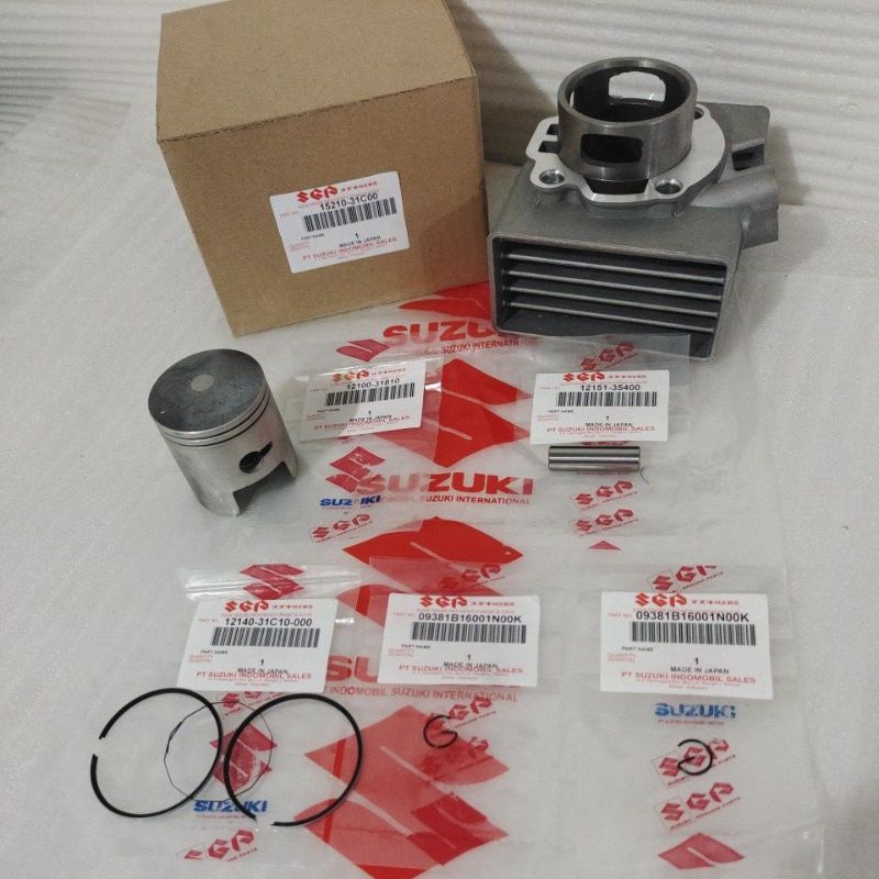 Jual COD Cylinder Block blok seker Seher boring bureng buring + piston kit Set Suzuki RC 110 ...