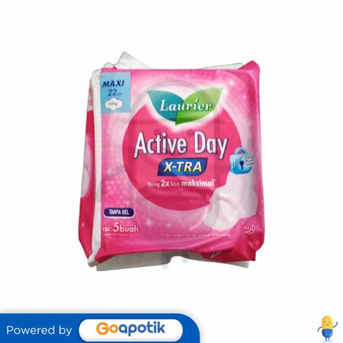 Jual Laurier Active Day X-Tra Maxi Wing 22 Cm Pack 5 Pcs | Shopee Indonesia