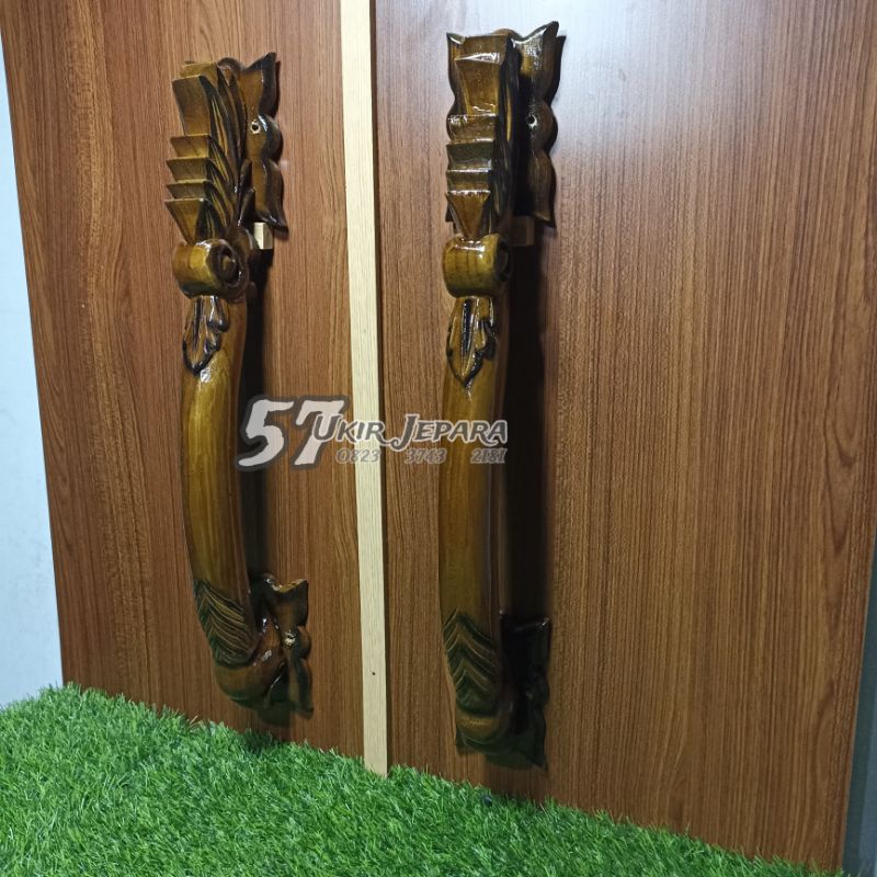 Jual ( Melengkung 69 ) Handle Handel pintu rumah bahan kayu jati ...