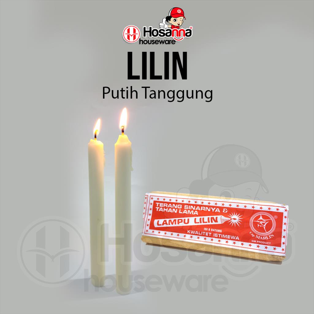 Jual Lilin TANGGUNG BESAR Cap Marlin isi 8 / Lilin Putih Mati lampu ...