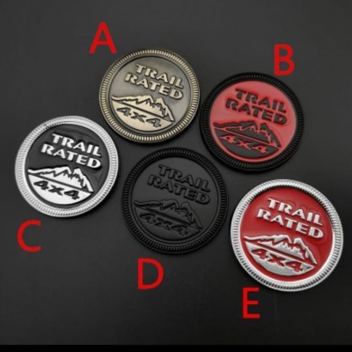 Jual Emblem 3D Sticker Trail Rated Jeep 4x4 Wrangler JK - A ABY27 ...