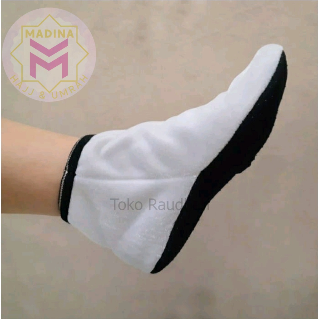 Jual Sepatu Tawaf Wanita Ihrom Haji Umroh / Kaos kaki Sa'i Putih Anti ...