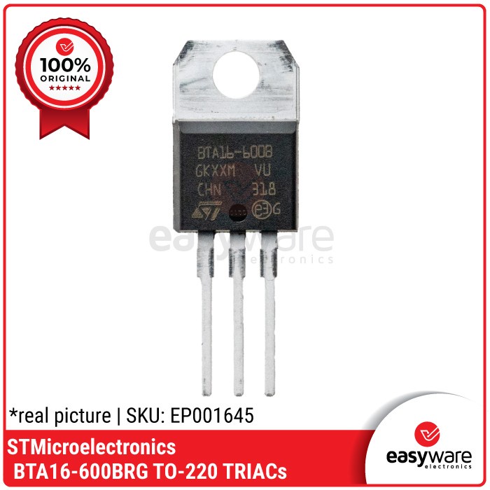 Jual TRIAC BTA16-600B BTA16-600 STMicroelectronics CO27 | Shopee Indonesia