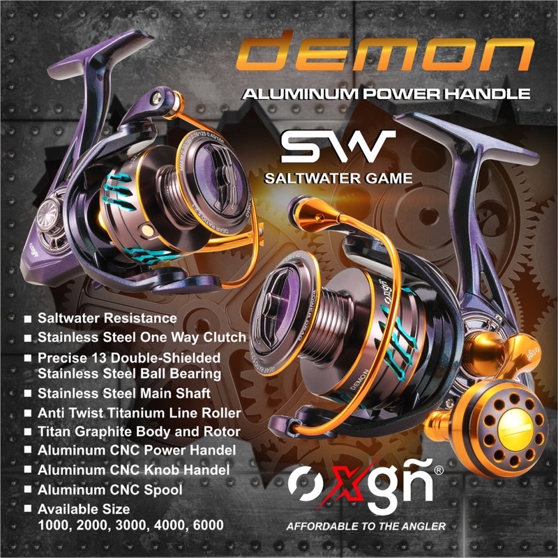 Jual PROMO Reel OXGN DEMON SW gen2 uk 1000 salt water | Shopee Indonesia