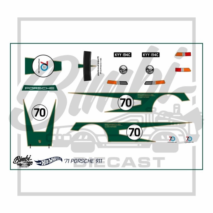 Jual Decal Scala 64 Stiker HW Porsche 911 Custom Diecast | Shopee Indonesia
