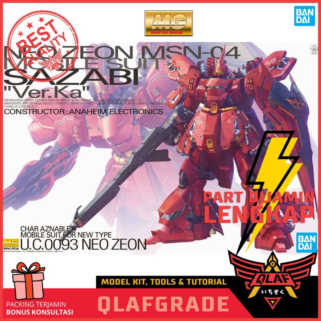 Jual MG SAZABI Verka Bandai MSN-04 Ver.Ka 1/100 master grade | Shopee ...