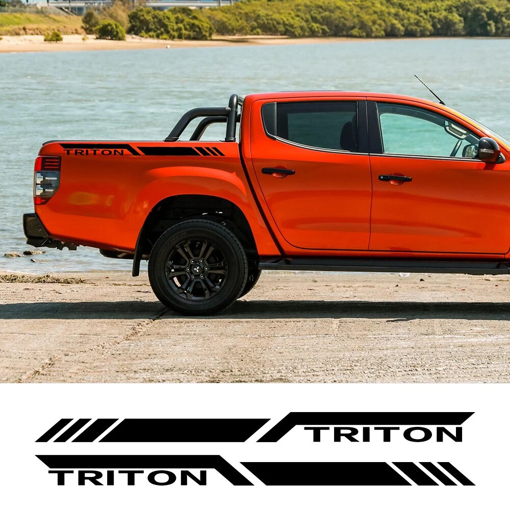 Jual Pickup Trunk Bed Side Decor Stickers For Mitsubishi L200 Triton ...