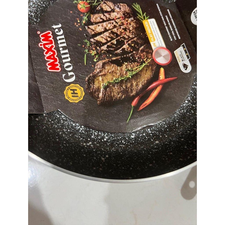 Jual MASPION MAXIM IH GOURMET TEFLON DEEP WOK INDUKSI LISTRIK 24 CM ...