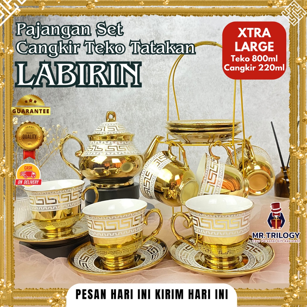 Jual Souvenir Cangkir Teh Set Keramik GARDEN Vintage Hampers Pajangan ...
