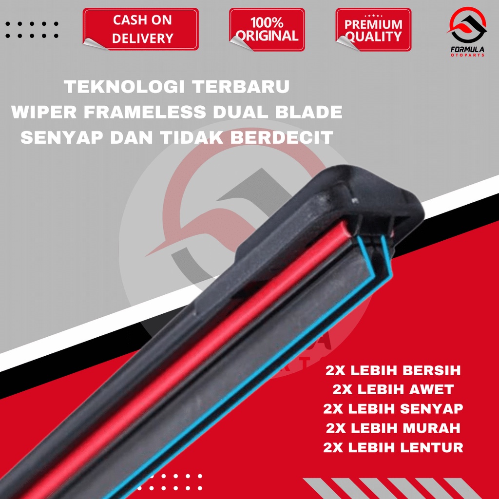 Jual Wiper Dual Blade Honda CRV 2002 - 2006 / CR-V Gen 2 Wiper Mobil 2 Lapis Karet Frameless ...