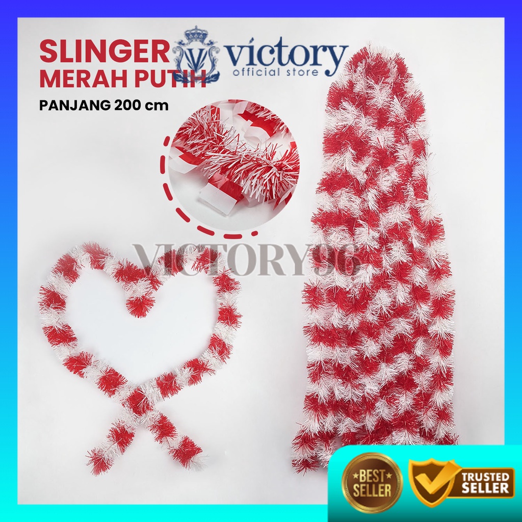Jual 1 PCS Slinger Merah Putih Tensil Panjang 2 Meter Rumbai Untuk ...