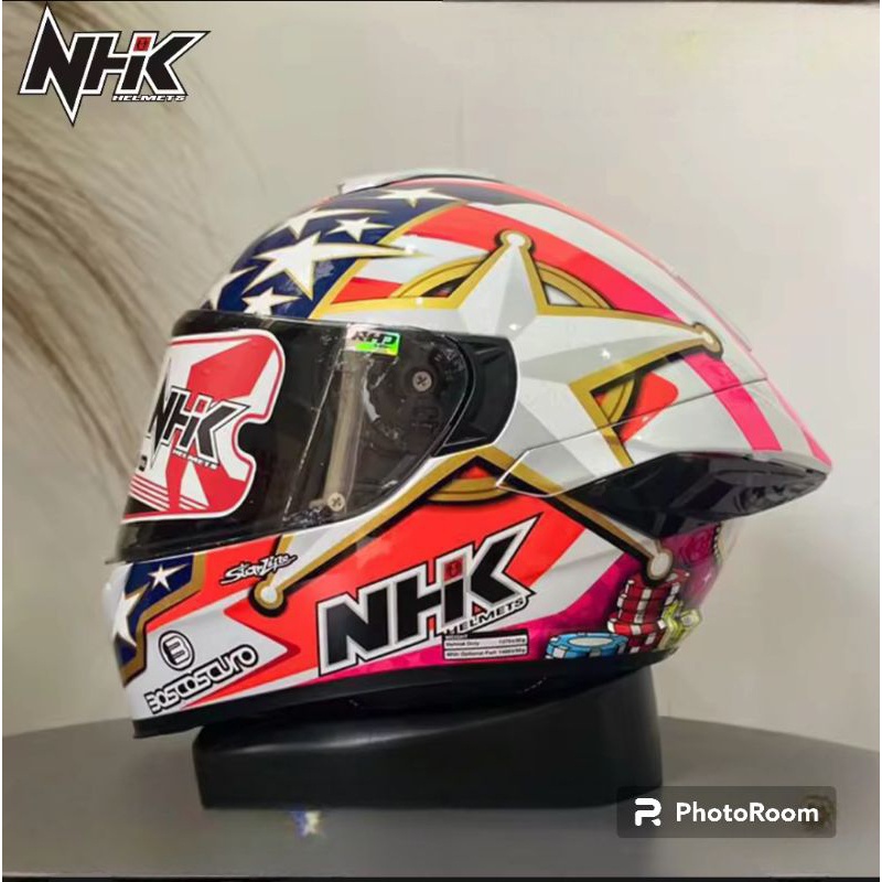 Jual HELM NHK MARK 1 GP EDITION ALL MOTIF SINGLE VISOR FULL FACE #7 ...