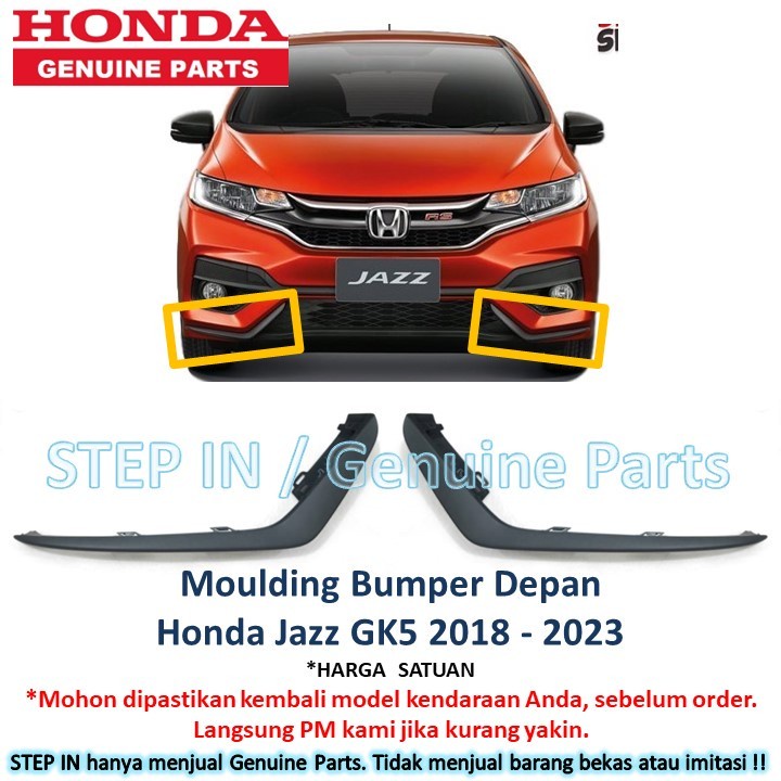 Jual Moulding List Garnish Lis hitam Bumper Depan Honda JAZZ GK5 2018 2019 2020 2021 2022 2023 ...