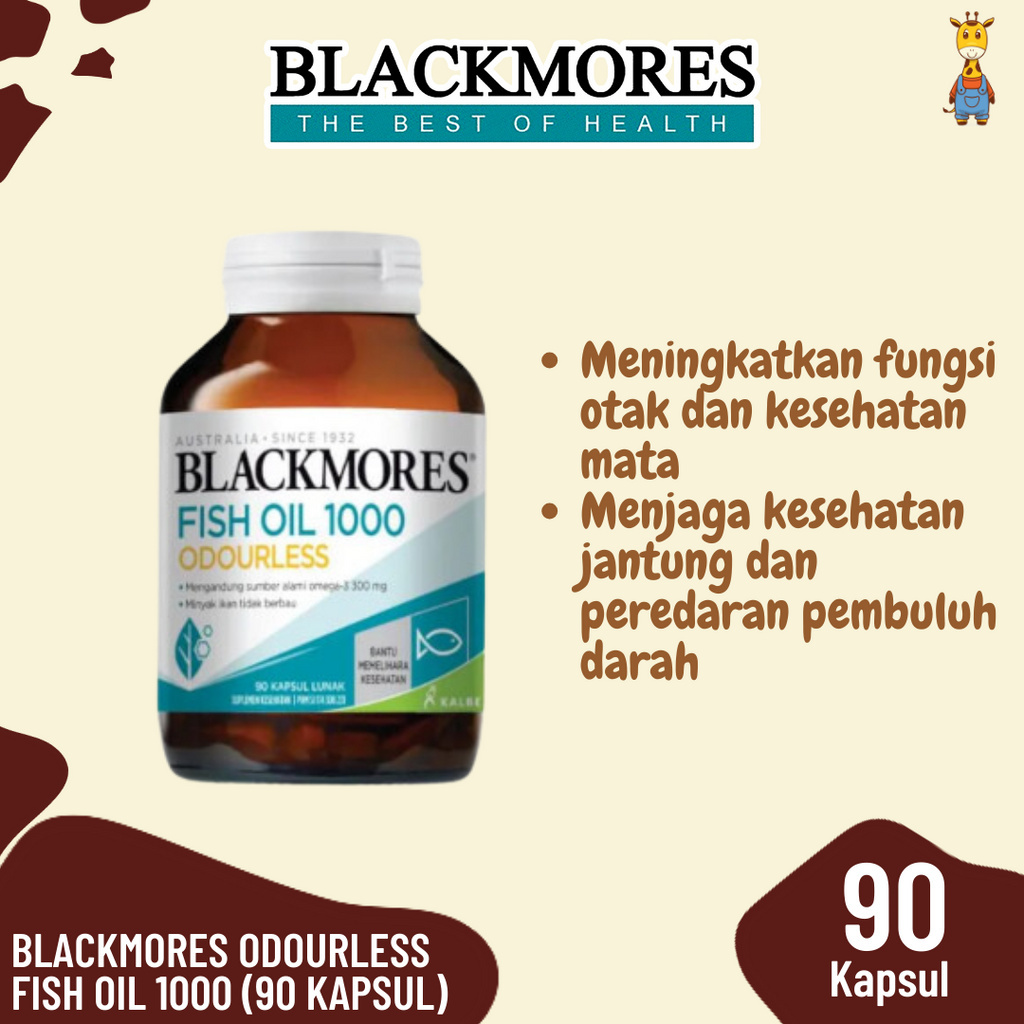 Jual Blackmores Odourless Fish oil 1000 (90 Kapsul) - Suplemen - Omega ...