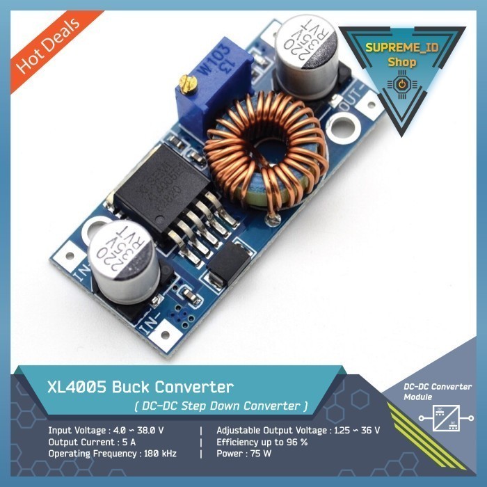 Jual XL4005 DC-DC Step Down Buck Converter Module | 5A 75W | Shopee ...