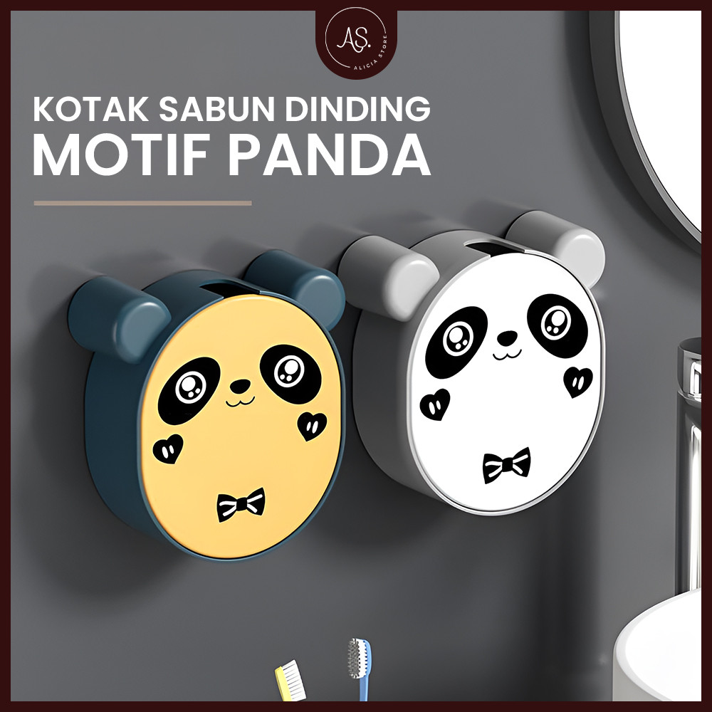 Jual AS Kotak Sabun Dinding Motif Panda Tempat Sabun Batang | Shopee ...